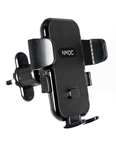 NMOC [Upgraded] Polycarbonate Air Vent Cell Phone Holder for Car, Hands Free Mount With Adjustable Steel Hook, Compatible With Most Smart Phones Including iPhone 14 13 Galaxy S22 S21 S20 And More