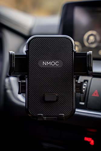 NMOC [Upgraded] Polycarbonate Air Vent Cell Phone Holder for Car, Hands Free Mount With Adjustable Steel Hook, Compatible With Most Smart Phones Including iPhone 14 13 Galaxy S22 S21 S20 And More