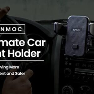 NMOC [Upgraded] Polycarbonate Air Vent Cell Phone Holder for Car, Hands Free Mount With Adjustable Steel Hook, Compatible With Most Smart Phones Including iPhone 14 13 Galaxy S22 S21 S20 And More