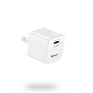 20W USB-C Power Adapter, Huntkey 20 Watt USB C Charger Block Compatible for iPhone 13/13 Mini/13 Pro/13 Pro Max/12/12 Pro Max/SE/11, Pixel, Galaxy S20 S10 S9, iPad Mini/Pro