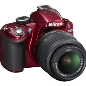 Nikon D3200 24.2 MP CMOS Digital SLR with 18-55mm f/3.5-5.6 AF-S DX VR NIKKOR Zoom Lens (Red)