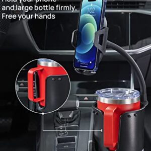 JOYTUTUS Cup Holder Phone Holder for car, Upgraded Universal Cell Phone Mount for Car, Large Car Cup Holder Expander, with Elastic Force Piece, Compatible with iPhone, Samsung & All Smartphones