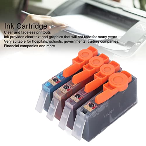 Hilitand 4Pcs Printer Cartridge Standard Size Printing Ink Cartridge Print Ink Cartridge for Office Print Photos, Test Papers, Documents