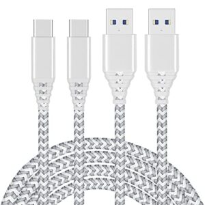 10ft 2pack long usb c cable charger cord for lg k51 q70 velvet 5g k92 wing 5g/stylo 6 5 4 5x/v60 g8x g8 g7 v50 v40 v35 thinq,q7 plus,nokia x100 g300,t-mobile revvl v+ 5g/revvl 5g,fast charge charging