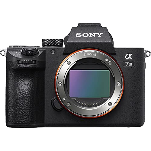 Sony Alpha a7 III Mirrorless Digital Camera Black (Body Only) Bundle, Starter Kit + Accessories (128Gb Memory Card, Cleaning Kit, Gadget Bag)