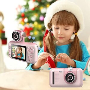 christmas children’s digital camera 3-10 years old christmas birthday gift 2.4 inch 1080p toddler camera portable handheld reversible children’s digital 32gb memory camer, gift for