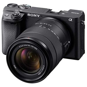 Sony Alpha a6400 Mirrorless Camera: Compact APS-C Interchangeable Lens Digital Camera with Real-Time Eye Auto Focus, 4K Video, Flip Screen & 18-135mm Lens (Renewed)