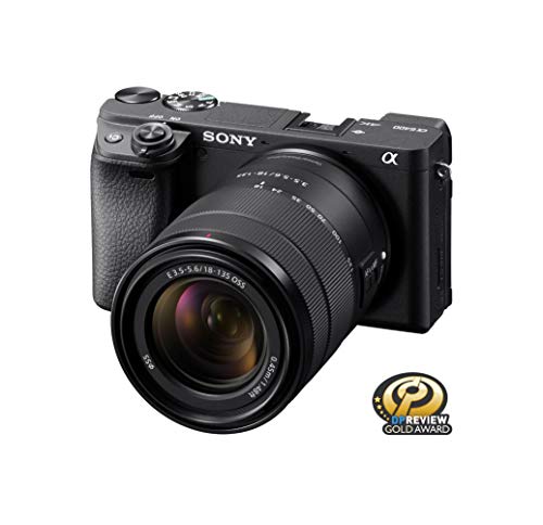 Sony Alpha a6400 Mirrorless Camera: Compact APS-C Interchangeable Lens Digital Camera with Real-Time Eye Auto Focus, 4K Video, Flip Screen & 18-135mm Lens (Renewed)