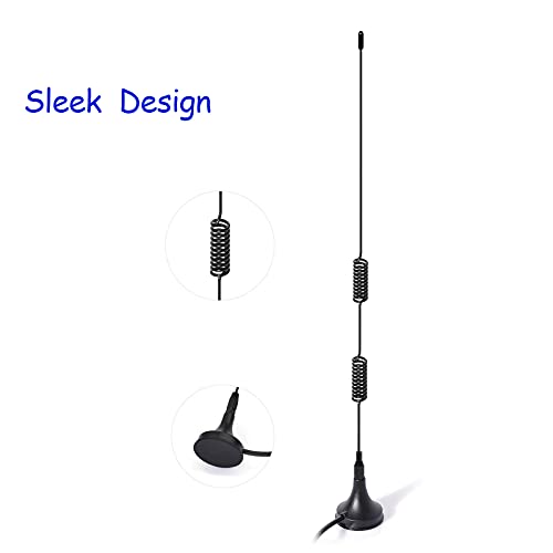 Bingfu 20-1300MHz Police Scanner Antenna Radio Scanner Magnetic Base Antenna HF VHF UHF Ham Radio BNC Male Antenna (2-Pack) Compatible with Uniden Bearcat Whistler Radio Shack Police Radio Scanner