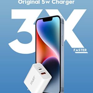 20W USB C Fast Charger, JUNVANG Dual Port PD Power Delivery + Quick Charger Wall Charger Block Plug for iPhone 14/14 Plus/14 Pro Max/13/12 Pro Max/Mini/11/XS/XR/X, iPad, AirPods, Samsung, LG (Pack-3)