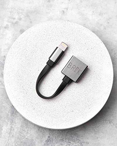 BRIK Magnetic Charging Cable - Smartphone Charger Cord - Universal Design - Anodized Metal - 3in (1-Pack)