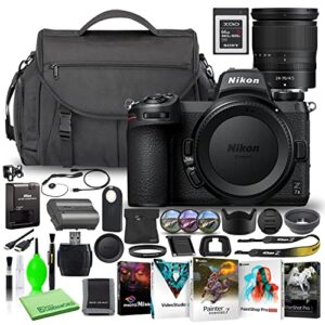 nikon z 7ii 45.7mp mirrorless digital camera with 24-70mm lens (1656) usa model deluxe bundle with sony 64gb xqd memory card + nikon dslr camera bag + corel editing software + filter kit