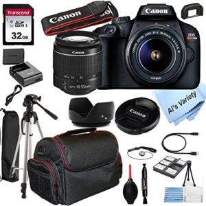 canon eos rebel t100 dslr camera w/ef-s 18-55mm f/3.5-5.6 zoom lens + 32gb memory + case + tripod + filters (20pc bundle) (renewed)