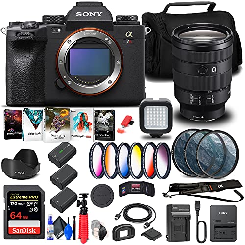 Sony Alpha a7R IIIA Mirrorless Digital Camera (Body Only) (ILCE7RM3A/B) + Sony FE 24-105mm f/4 Lens + 64GB Memory Card + Corel Photo Software + Case + 2 x NP-FZ100 Compatible Battery + More (Renewed)