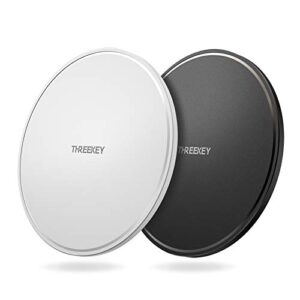 threekey 2 pack wireless charger,10w wireless charging pad compatible with iphone 14/14 pro/14 plus/14 pro max/13/13 mini/13 pro/13 pro max/12/11/ samsung note,galaxy, black&white