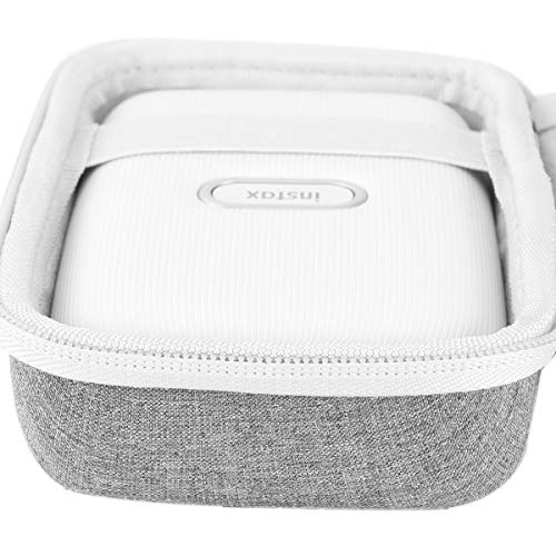 co2CREA Hard Travel Case Replacement for Fujifilm Instax Mini Link 2 1 Smartphone Printer (Ash White Case + Inside White)