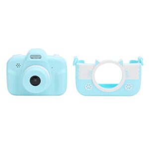 Children Full Hd Digital Camera, 2.8In Touch Display Screen Video Camera, Super Mini Size Camera with Silicone Protective Cover, Support Continuous Shooting, Time Lapse Photography (Blue)