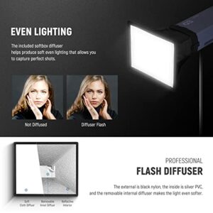 NEEWER Q3 200Ws 2.4G TTL Flash (2nd Version), 1/8000 HSS GN58 Strobe Light Portable Photography Monolight with Softbox Diffuser/3200mAh Lithium Battery/500 Full Power Pops/Recycle in 0.01-1.8s