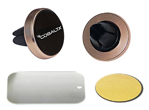 COBALTX Universal Magnetic Air Vent Mount Ultra-Compact Compatible with iPhone X/10/8/7/6 S8/S7/S6 iOS/Android Smartphone Universal Car Mobile Phone Mount Snap Technology Smartphones Mini (Rose Gold)