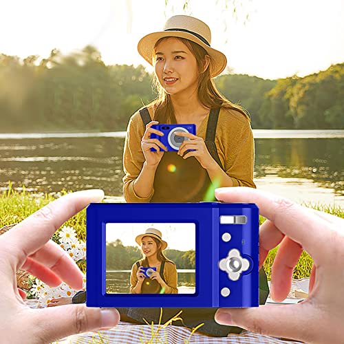 Student Digital Camera, New 44 Million 2.4 Inch High-Definition Child Student Card Camera, Portable Camera for Teens with 16X Digital Zoom, Anti-Shake Face Detection