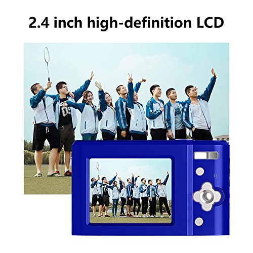 Student Digital Camera, New 44 Million 2.4 Inch High-Definition Child Student Card Camera, Portable Camera for Teens with 16X Digital Zoom, Anti-Shake Face Detection