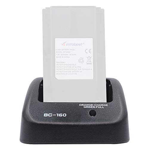 BC-160 Charger Compatible for ICOM Radio IC-A14 IC-F14 IC-F24 IC-F33GS IC-F33GT IC-F3011 IC-F4011 IC-F3161 IC-F4161 BP-232N BP-232H (NOT Fit for ICOM IC-A16 Radio)