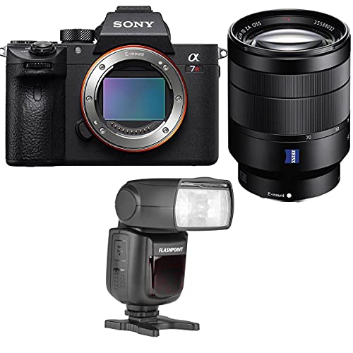 Sony Alpha a7R III Mirrorless Digital Camera (V2) with FE 24-70mm f/4 OSS Lens Bundle with Flashpoint Zoom Li-ion R2 TTL On-Camera Flash Speedlight