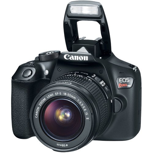 Canon EOS Rebel T6 Digital SLR Camera Kit with EF-S 18-55mm f/3.5-5.6 is II Lens, Built-in WiFi and NFC - Black (Renewed)