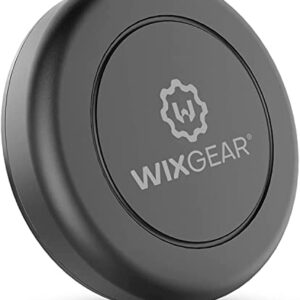 WixGear Universal Flat Stick On Dashboard Magnetic Car Mount Holder for Cell Phones and Mini Tablets with Fast Swift-Snap Technology - Extra Slim