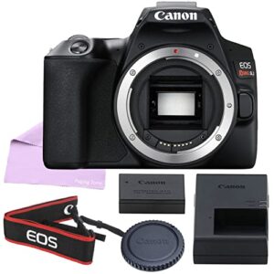 canon eos rebel sl3 dslr camera (body only) bundle + microfiber cloth -3453c001 (renewed)