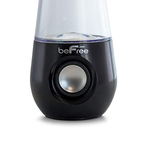 beFree Sound Bluetooth LED Dancing Water Multimedia Speakers in Black, (BFS-Shelf Speaker)