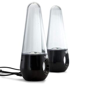 beFree Sound Bluetooth LED Dancing Water Multimedia Speakers in Black, (BFS-Shelf Speaker)