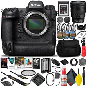 nikon z9 fx-format mirrorless camera body (1669) + 24-70mm f/2.8 s lens + 32gb xqd memory card + editing software + camera bag + pro filter kit + 12″ tripod (renewed)