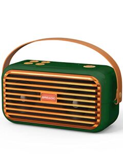 greadio vintage speaker, retro bluetooth speaker with 16w stereo sound rich bass dual speakers, bluetooth 5.0, support hands-free call tf/aux/u-disk for gift, party, travel, office,home (green)