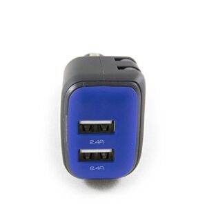 DualX Dual USB Charger for Car And Home by RapidX - Blue