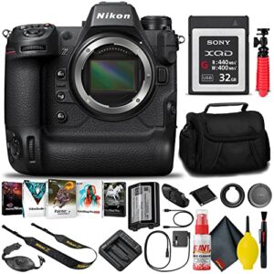 nikon z9 fx-format mirrorless camera (body only) (1669) + 32gb xqd memory card + editing software + camera bag + 12″ tripod + cleaning kit + much more (renewed)