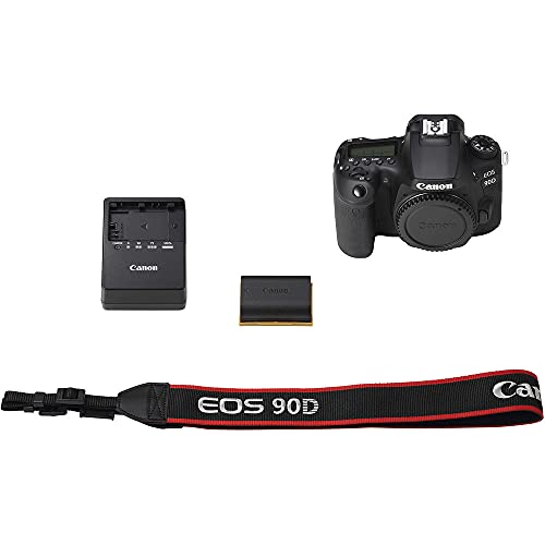 Canon EOS 90D DSLR Camera with Canon EF-S 55-250mm f/4-5.6 is STM Lens, Soft Padded Case, Memory Card, and More (Renewed)