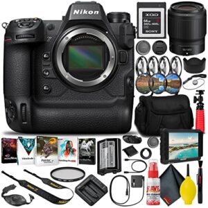 nikon z9 fx-format mirrorless camera body (1669) + 50mm f/1.8 s lens + 64gb xqd memory card + 7″ hd monitor + editing software + camera bag + pro filter kit + 12″ tripod (renewed)