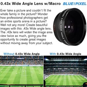 Camera EOS Rebel T7 w/ 18-55mm Zoom Lens Kit + 64GB Memory, 420-800mm Super Zoom Lens, Wide Angle Lens, Telephoto Lens, 3PC Filter Kit, Photo Backpack, Tripod + More (34PC Bundle)