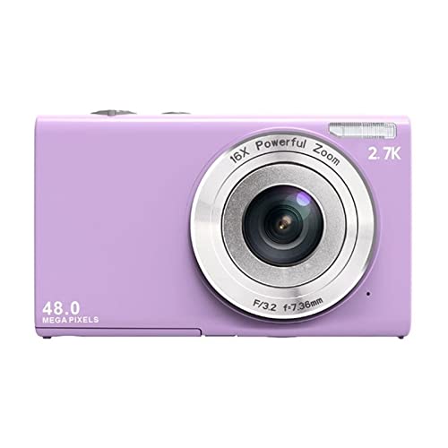 DYOSEN Digital Camera 2.88 Inch Vlogging 48Mega 48Mp Hd Digital Camera with 16X Digital Zoom Student Children's Photo Camera Digital Camera Photography (Color : Purple)