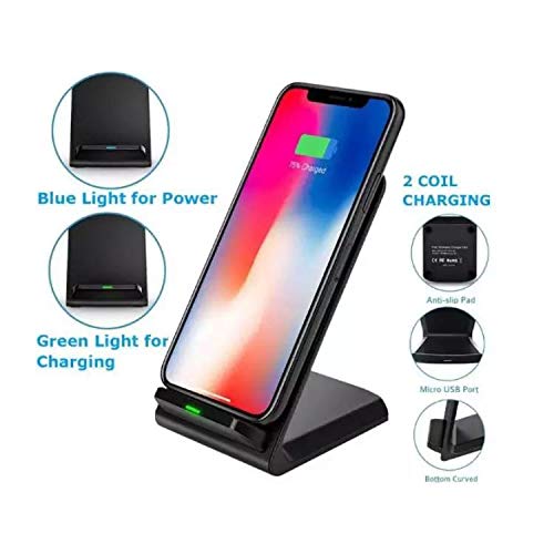 BoxWave Charger Compatible with Nokia Lumia 950 (Charger by BoxWave) - Wireless QuickCharge Stand, No Cord; no Problem! Charge Your Phone with Ease! for Nokia Lumia 950 - Jet Black