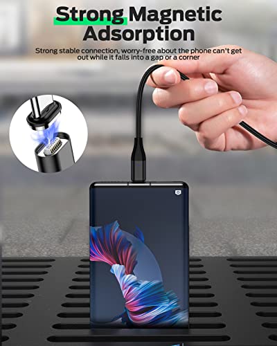 YKZ 60W USB C Magnetic Charging Cable 2Pack with Extra Magnetic Type C/MicroUSB and i-Product Tips