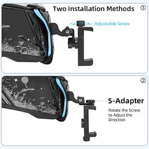 Motorcycle Helmet Chin Strap Mount with Phone Clip Compatible with iPhone12/12 Pro/12 Mini, iPhone 11/11 Pro, iPhone X/XS/XR, Samsung, LG, Pixel, Huawei, Xiaomi and More