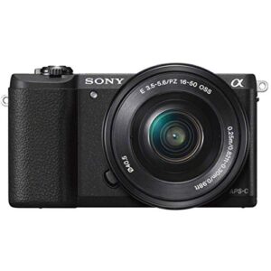 sony a5100 16-50mm interchangeable lens camera with 3-inch flip up lcd (black)