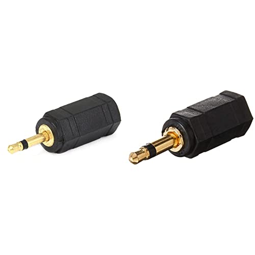 Monoprice 107121 2.5mm Mono Plug to 3.5mm Mono Jack Adaptor, Gold Plated & 107128 3.5mm Mono Plug to 3.5mm Stereo Jack Adaptor, Gold Plated