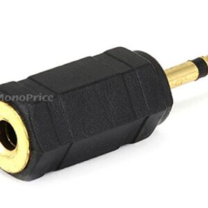 Monoprice 107121 2.5mm Mono Plug to 3.5mm Mono Jack Adaptor, Gold Plated & 107128 3.5mm Mono Plug to 3.5mm Stereo Jack Adaptor, Gold Plated