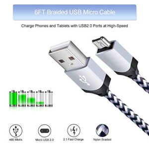 USB Wall Charger Micro USB Cable,4Kit Charging Block USB Charger Cube Plug with Android Micro Cord Cable Compatible Samsung Galaxy S7 Edge A10 A6 M10 J7 J8 S6 S5 Note 5 4, LG, HTC, Moto, Android Phone