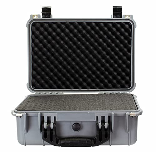 Eylar Standard 16" Gear, Equipment, Hard Camera Case Waterproof with Foam TSA Standards (Gray)