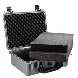 Eylar Standard 16" Gear, Equipment, Hard Camera Case Waterproof with Foam TSA Standards (Gray)