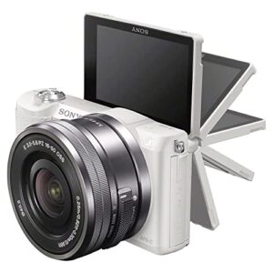 Sony A5100 Mirrorless Camera with E PZ 16-50mm f/3.5-5.6 OSS White, E 55-210mm f/4.5-6.3 OSS, 420-800mm f/8.3 Manual Telephoto Zoom Lens + 64Gb Memory Card + Professional Accessory Bundle